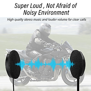SUNITEC Motorcycle Bluetooth Headset Outdoor Helmet Earphone Bluetooth Helmet Speakers HiFi Stereo Sound Motorcycle Speakers Hands Free Music Call Control Universal Helmet Communtion System - BH03
