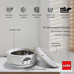 Cello Chef Deluxe Hot-Pot Insulated Casserole Food Warmer/Cooler, 3.5-Liter