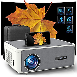 [Auto Focus & Auto Keystone] Smart 4K Outdoor Projector with WiFi and Bluetooth5.2,DIPIKPRJ 1300ANSI Movie 4K Projector,50%Zoom & 30W Speaker,Dust-Proof,Home Theater Projector 4K+for Phone/TV Stick/PC