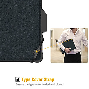 Fintie Hard Case for 13 Inch Microsoft Surface Pro 8 (2021 Release) - Shockproof Folio Protective Rugged Cover with Pen Holder, Compatible with Type Cover Keyboard + Original Kickstand, Frost Gray