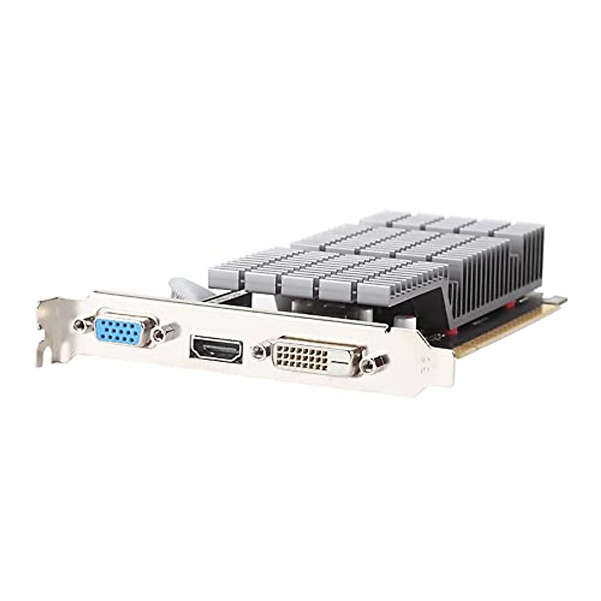 maxsun GEFORCE GT 710 1GB Low Profile Ready Small Form Factor Video Graphics Card GPU Support DirectX12 OpenGL4.5, Low Consumption, VGA, DVI-D, HDMI, HDCP, Silent Passive Fanless Cooling System