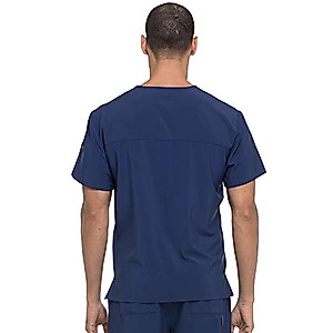 Dickies EDS Essentials Men Scrubs Top Tuckable V-Neck DK635, L, Navy