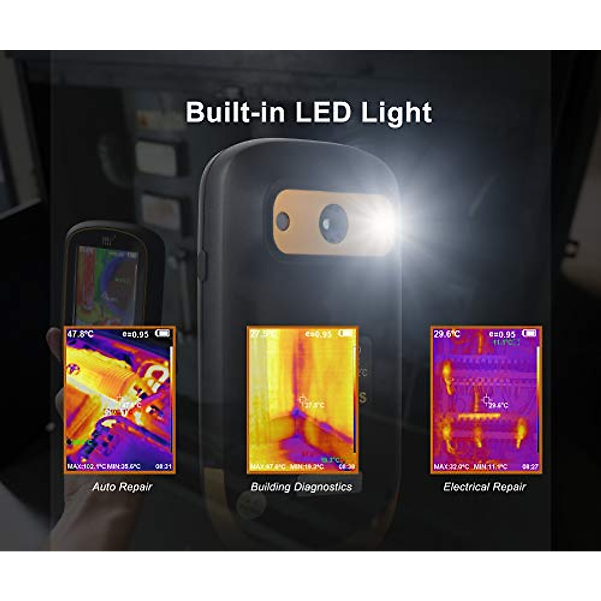 220 x 160 Thermal Imaging Camera, Pocket-Sized Infrared Camera with Real-Time Thermal Image, Mini IR Thermal Imager, Hti-Xintai HT-A1