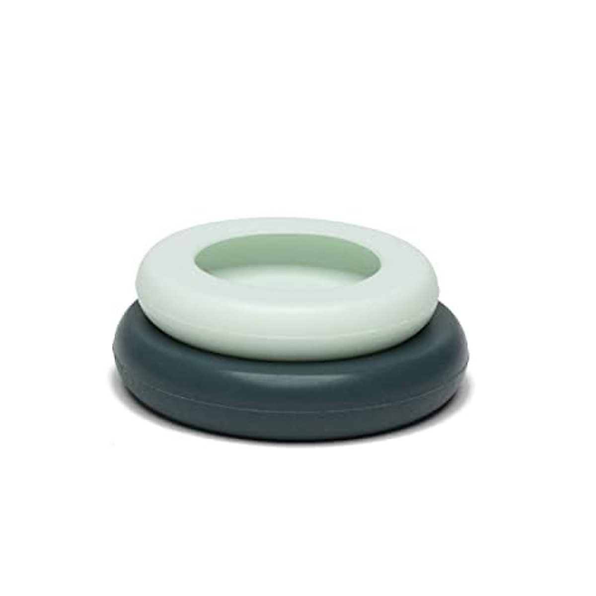 Food Huggers 2pc Reusable Silicone Citrus Savers | BPA Free & Dishwasher Safe | Fruit Produce Storage for Orange, Lemon, Lime, Banana, Cans & More | 2 Pack Round, Forest Mint