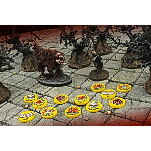 LITKO Premium Printed Omens Token Set Compatible with Forbidden Psalm Miniatures Game (12)