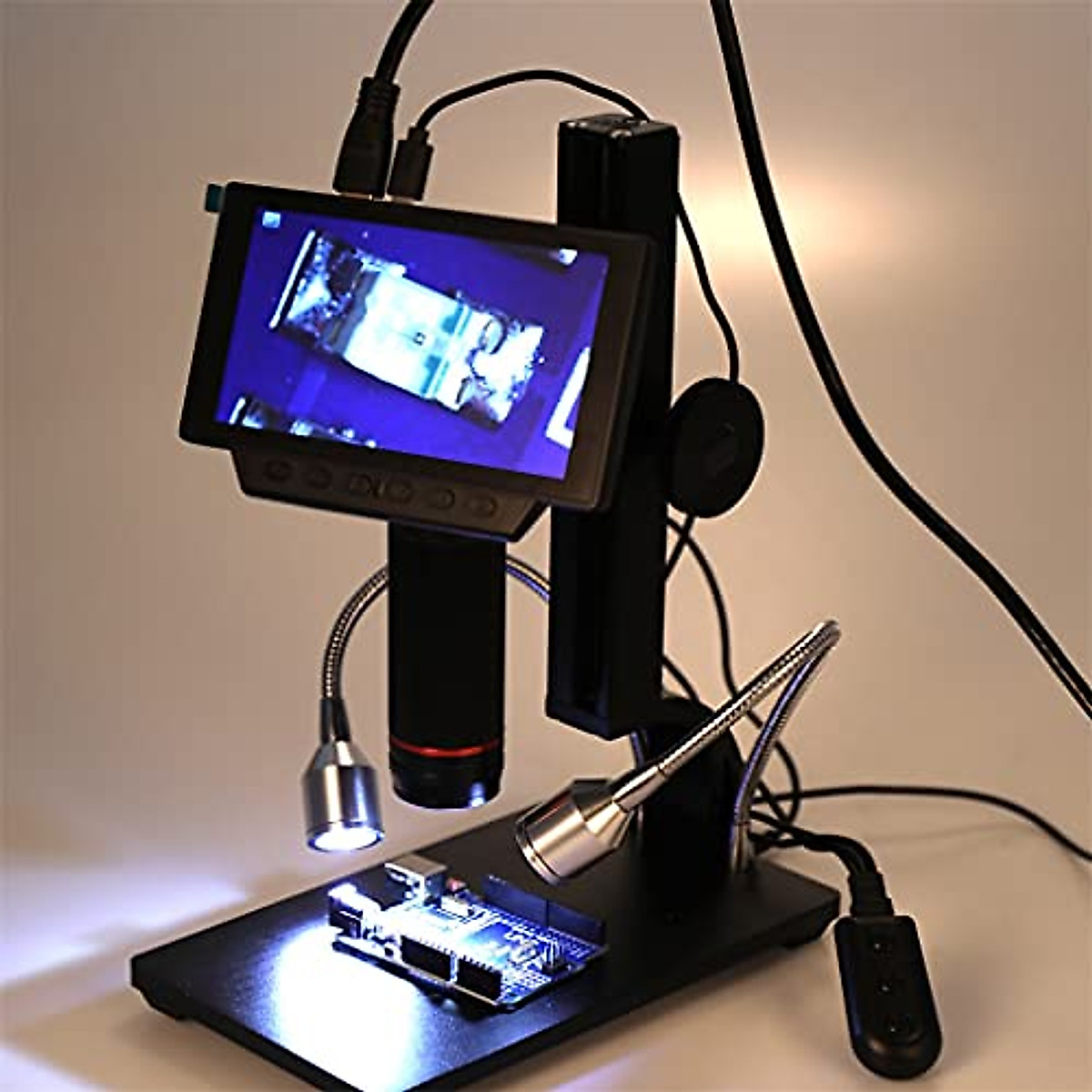 LIRUXUN Industrial Maintenance Digital Microscopes Electronic Microscope Magnifier with Remote Control Tools