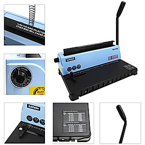 Rayson TD-132 Binding Machine Punch 12 Sheets/Bind 120 Sheets with Sturdy Metal Construction