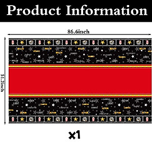 Movie Night Table Covers Waterproof Oil Proof Spill Proof Table Cloth Wipe Clean Table Cover Theme Rectangular Tablecloth for Party Decorations Movie Night Tableware, 51 x 87 Inch (1)