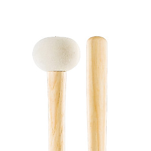 ProMark Bass Drum Mallets - PSMB3 Performer Series Special Extra Dense Felt Head - Ideal for 24-26 inch Bass Drums - American Hickory Handles with Comfort Flare Grip - 1 Pair