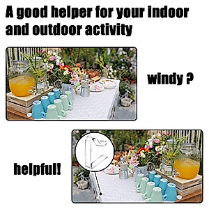 Transparent Clear Tablecloth Clips, Plastic Table Cloth Clips，Windproof Table Cover Holder Clamps，Table Cloth Holder for Christmas Home Wedding Party Indoor Outdoor Camping Picnic (24, Large)