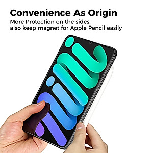 MONOCARBON Real Carbon Fiber Case for 8.3in ipad Mini 6/7,Shockproof & Anti-Scratch & Thin & Lightweight Protective Hard Cover for 2021 ipad Mini 6th Generation / 2024 New ipad Mini 7(A17 Pro)