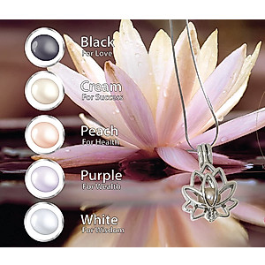 My Inspirations Precious Pearl Pearl in Oyster Kit, Mysterious Pearl Gift Set, DIY Necklace Making Kit, Elegant Pendant with 20" Chain, Great Gift for Any Occasion(Lotus)