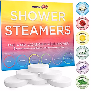 Shower Steamers - Aromatherapy Steamer Shower Bombs for Women with Eucalyptus and Essential Oils –Variety Gift Set of Six Tablets Best for Melting Stress Relaxing and Self Care- Unique Gift