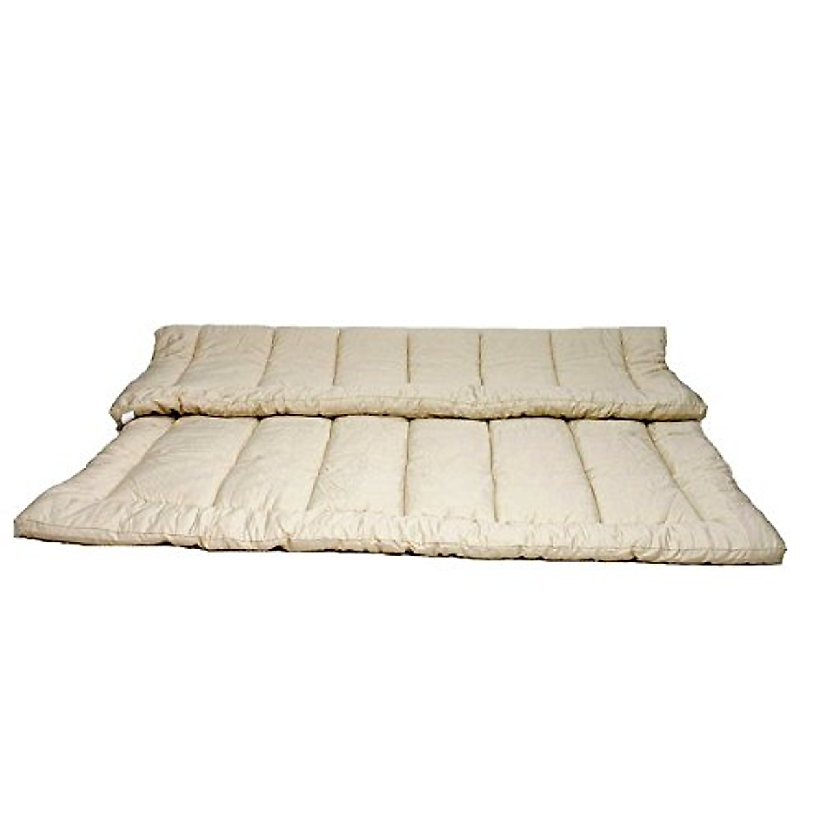 Sleep & Beyond 76 by 80-Inch Organic Merino Wool Mattress Topper, King, Ivory