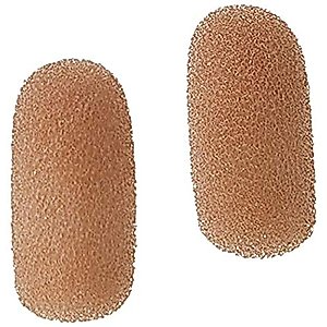 Compete Audio CM212 Mini Lavalier (tiny!) Foam Microphone Windscreens (Microphone Covers) Tan 2-Pack For Countryman E6 and other Headset/Lapel Mics