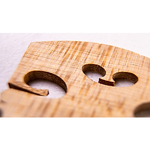 Viotti Violin Bridge 4/4: Finer Grade Solid Maple Violin Bridge, Pre-Cut & Pre-Fitted to Fit Most 4/4 Violins, Crafted by Highly Skilled Experts for Sharper Sound, Volume, Beauty & Clarity