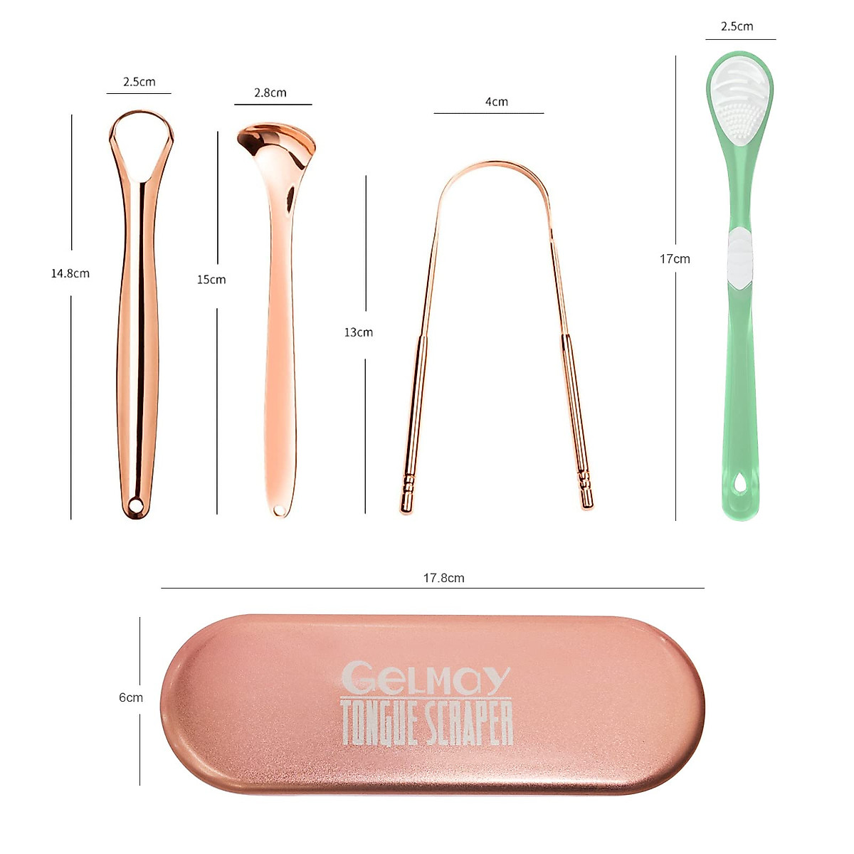 4Pack Tongue Scraper Tongue Cleaner Double-Side Silicone Tongue Brush for Adults Kids Oral Care Reduce Bad Breath