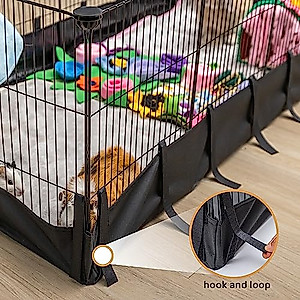 Guinea Pig Cages 8 Sq Ft Expandable Small Animal Cage & Waterproof Liner Accessories Set for Rat Rabbit Guinea Pig Ferret Bunny Chinchilla Hedgehog Lizard Indoor Outdoor, Pet Playpen Habitat