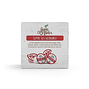 Super Organics Cardio Support Coffee Brew Cups With Superfoods & Probiotics Keurig K-Cup Compatible Cardiovascular Health Medium Roast, USDA Certified Organic, Vegan Coffee, 10ct