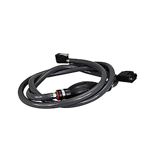 Pactrade Marine Grey Durable Fuel Line Assembly Hose Barbs Rubber Primer Bulb Lengthy 7 ft feet Resistant Material Cover Fuel Flow (3/8" Hose, Mercury Connectors)