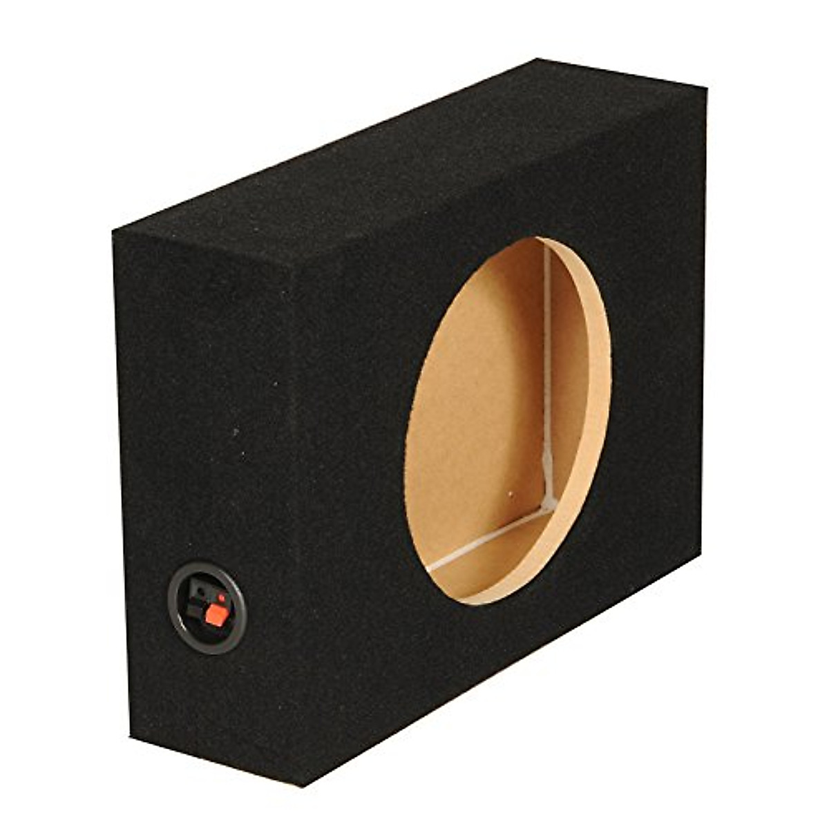 QPower Single 10 Inch Shallow Sealed Truck Subwoofer Enclosure Speaker Box and Pyle PLPW10D 1000 Watt DVC 4 Ohm Car Audio Subwoofer Speaker