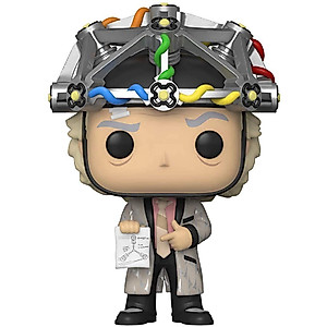 Funko Pop! Movies: Back to The Future - Doc with Helmet Bundle with 1 PopShield Pop Box Protector
