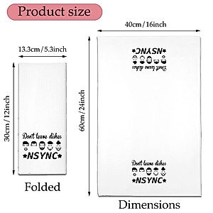 Hafhue Don't Leave Dishes Kitchen Towel, Funny Kitchen Towel Gifts for Women Sisters Friends Mom Aunts, Housewarming Gift for Women Hostess, New Home Gift for Women, Hostess Gifts