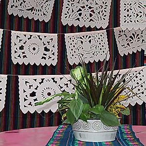 Mexican Party Banner, Papel Picado Banner, Over 60 feet long of Peach papel picado flags, Mexican tissue PAPER garland, Peach banners for fiestas, baby shower, Weddings, Quinceaneras, Birthdays, Fiesta party supplies ws75