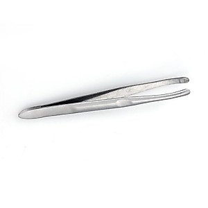 Yimart Silver Stainless Steel Round Tip Eyebrow Hair Tweezer Makeup Cosmetic Tool