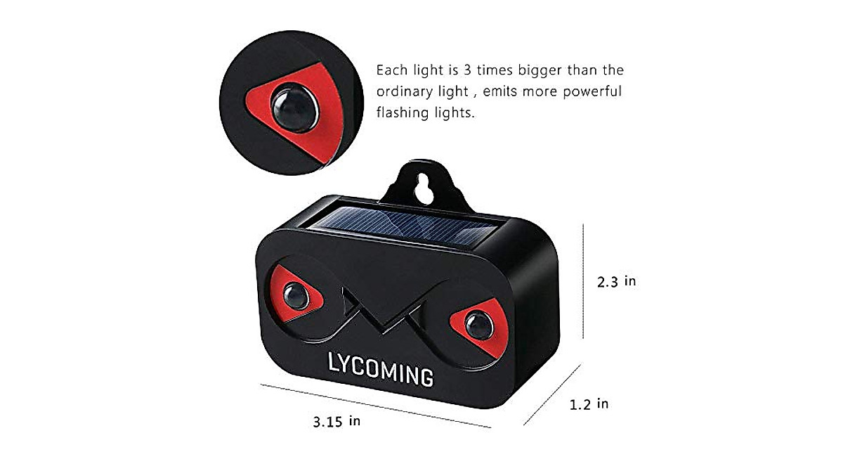 Lycoming Predator Control Light Bundle - Solar Deterrents for Yard & Coops