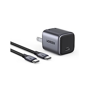 UGREEN Nexode 30W USB C Charger with 60W USB C Cable, iPhone 15 Charger Foldable GaN PPS Compact Fast Wall Charger Block for iPhone 15/14, Galaxy S24 Ultra/S23, Pixel 8 Pro, MacBook Air, iPad Pro