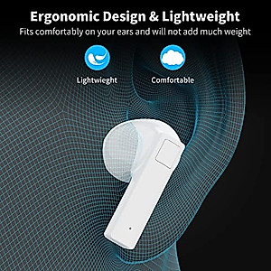 Jiunai Wireless Earbuds for iPhone 13 Pro Max, Bluetooth 5.0 Noise Canceling True Wireless Headphones with Charge Case TWS Stereo Earphone for iPhone 14 Pro iPad Samsung S23 A14 Pixel 7 Pro G Pure