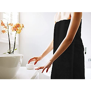 Utopia Towels Bundle Pack of 600 GSM Bath Sheet Set (2-Pack) and Banded Bath Mats (2-Pack) – 100% Ring-Spun Cotton – Highly Absorbent – Soft & Luxurious – Black