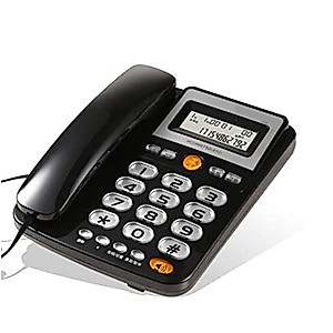 Large Button Corded Phone, Speed Dial Landline Phone, Backlit LCD Screen, Hands Free Calls, Adjustable Brightness, Suitable for The Elderly with Impaired Hearing and Vision