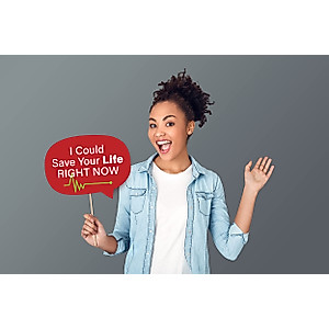 Nurse Graduation Photo Booth Props - Medical Heroes Nursing School Graduation Themed Party Decorations - Funny Photography Supplies - Selfie Props with Sticks - 10pcs