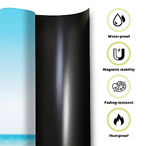 Dishwasher Magnet Cover Family Vacation time Four Pairs of Flipflops on Summer Beach Magnetic Refrigerator Stickers Decorative Appliance Cover Fridge Panels Metal Door Garage 23"Wx26"H