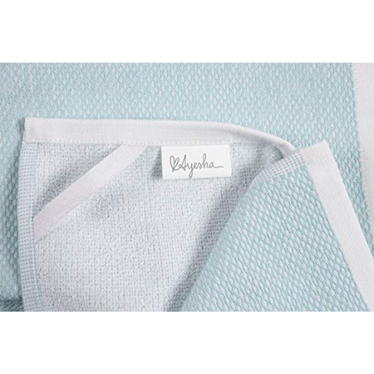 KAF Home Ayesha Curry Mixed Utility Kitchen Towel Set | Set of 6 Mixed Terry Kitchen Towels | Absorbent Kitchen Towels Perfect for Spills, Drying Dishes, Cooking, and Any Household Mess - Aqua