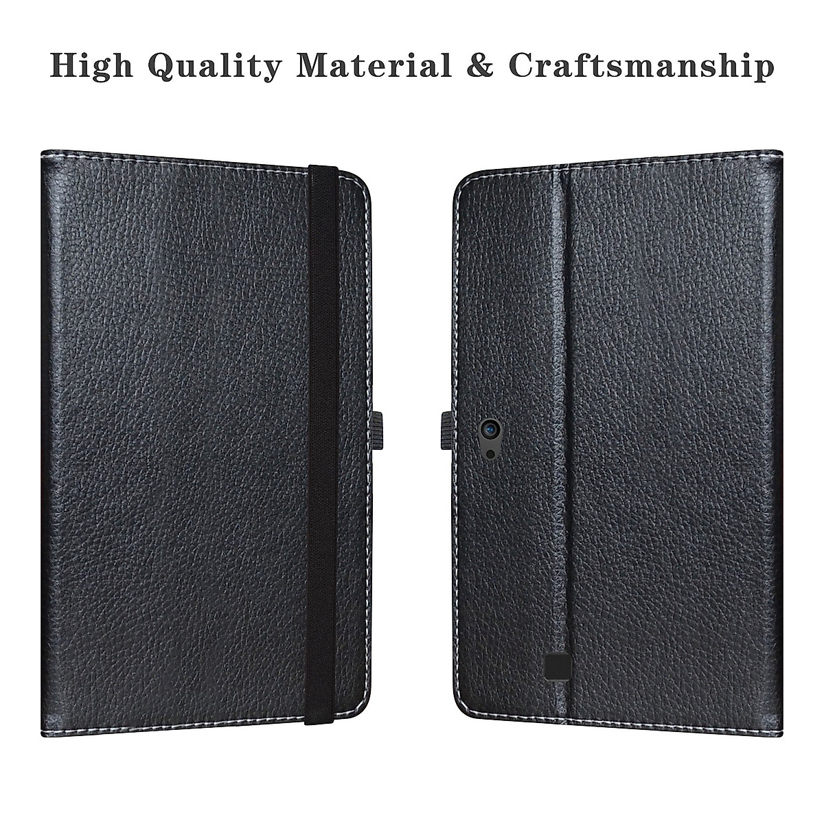 Dell Latitude 5285 Case,LiuShan PU Leather Folio Carring Cover for 12.3" Dell Latitude 5285 (12.3 Inch HD IPS Touch) 2-in-1 Laptop,Black