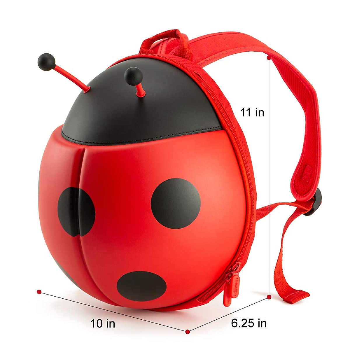 Kiddietotes Ladybug Backpack for Toddlers, and Children - Perfect for Daycare, Preschool, Kindergarten, and Elementary School