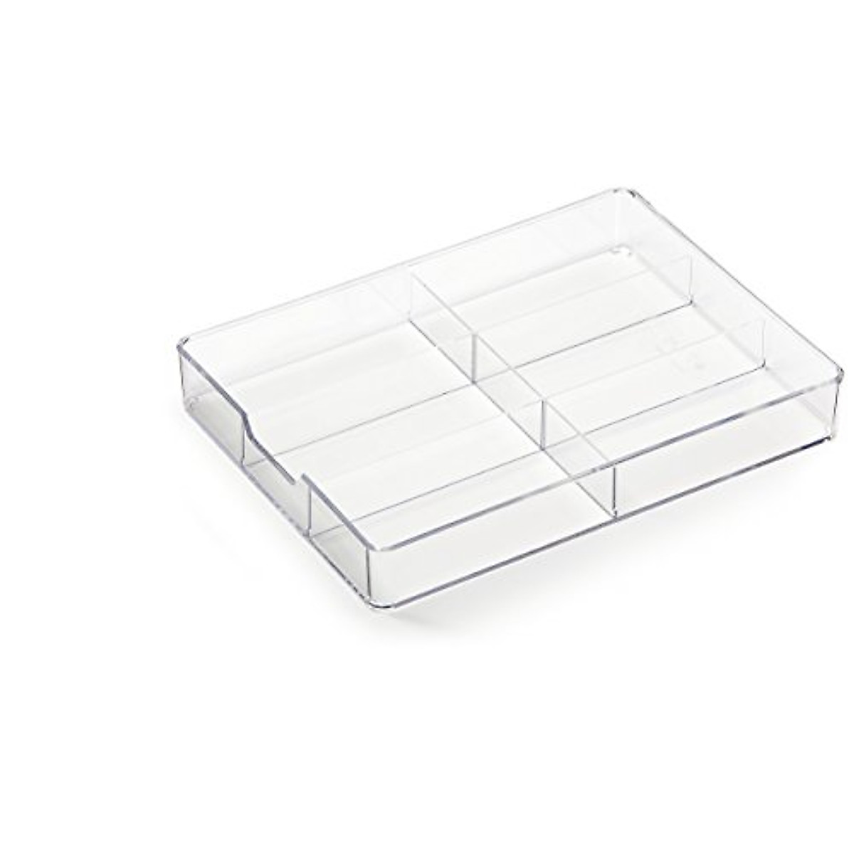 Durable Desktop Drawer Caddy, Oranizing Small Office Supplies Within 13" w x 9.5" d x 1.9" h, Transparent (338419)