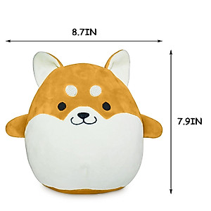 HENXING 1Pcs Plush Shiba Inu Toy 8 inches Stuffed Akita Dog Plush Doll, Soft Cute Best Gift Suitable for All of Age, Birthday Christmas Home Decoration Gift