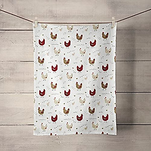 Cackleberry Home Farmhouse Chicken Kitchen Towels 100% Cotton, Set of 3