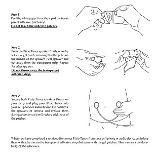 Pixie Tunes Reusable Medical Grade Skin Safe Replacement Adhesives for Pixie Tunes Premium and Elite Baby Bump Headphones & Pregnancy Speakers, 4 Pack