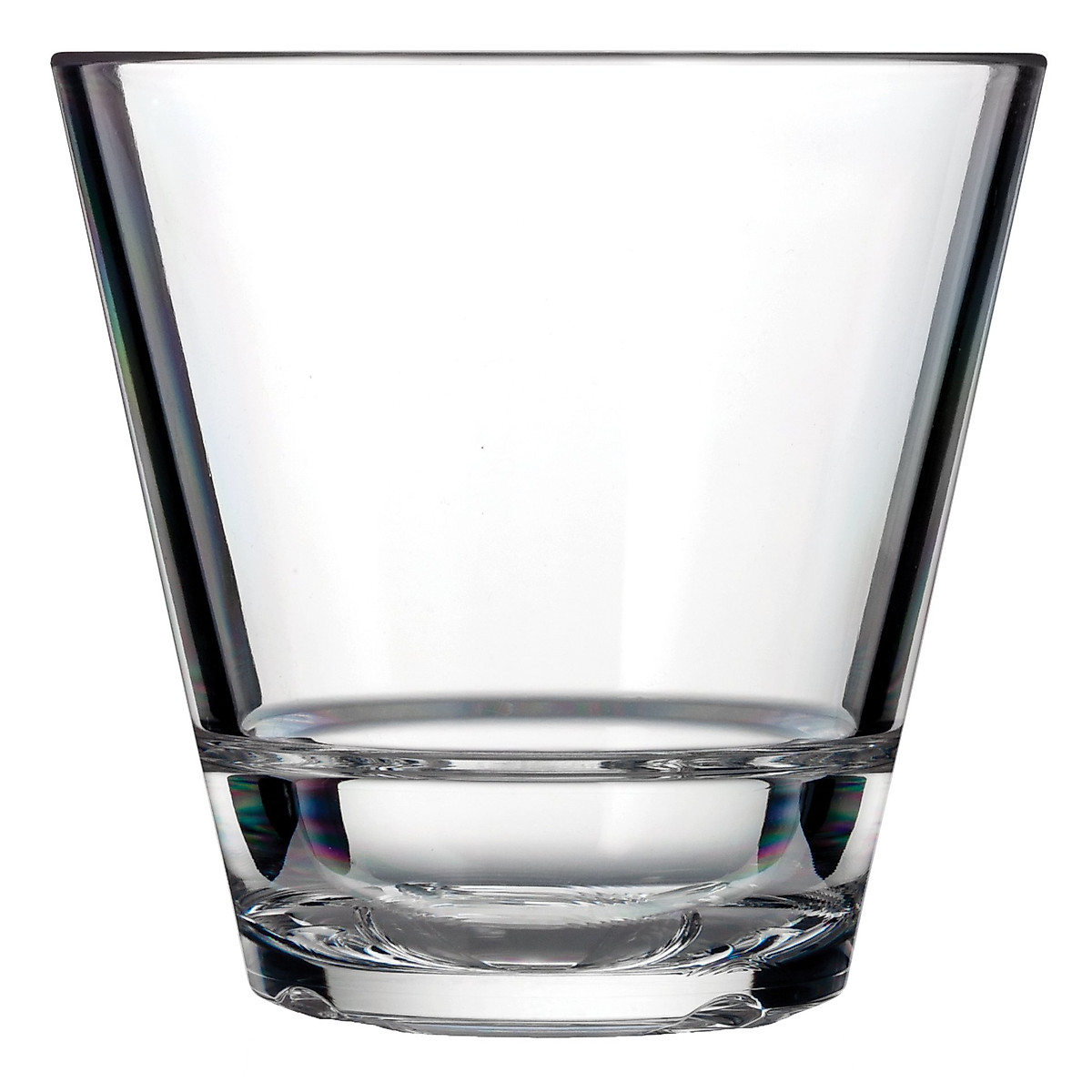 Drinique Unbreakable Caliber Rocks Whiskey Glass (Set of 4) 9.5oz Old Fashioned Whiskey Glasses - Stackable, Shatterproof, Dishwasher Safe - Clear