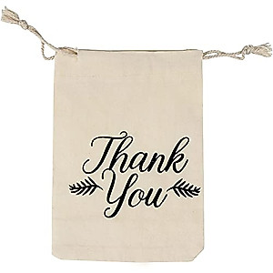 20-Pack Thank You Jewelry Pouch Bag for Wedding Birthday Party Favors Raffle Bags Goodie Bags Party Supplies 4.1 x 5.7 Inches