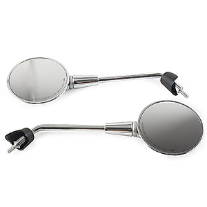 Newsmarts Motorcycle Rearview Side Mirrors, Rear View Mirror For Handlebars Replacement For Vespa Sprint, GTS300ie, Primavera, Elettrica 30/45MPH, For Piaggio, CM262001, CM262002, Chrome