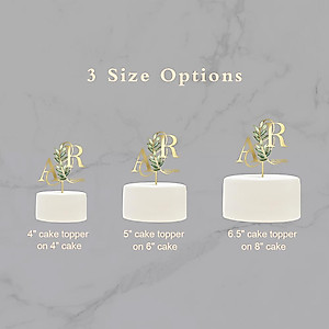 Party to Be Personalized Wedding Cake Topper in Acrylic Custom Bride and Groom Initial Cake Topper Cake Decoration (Design 03)