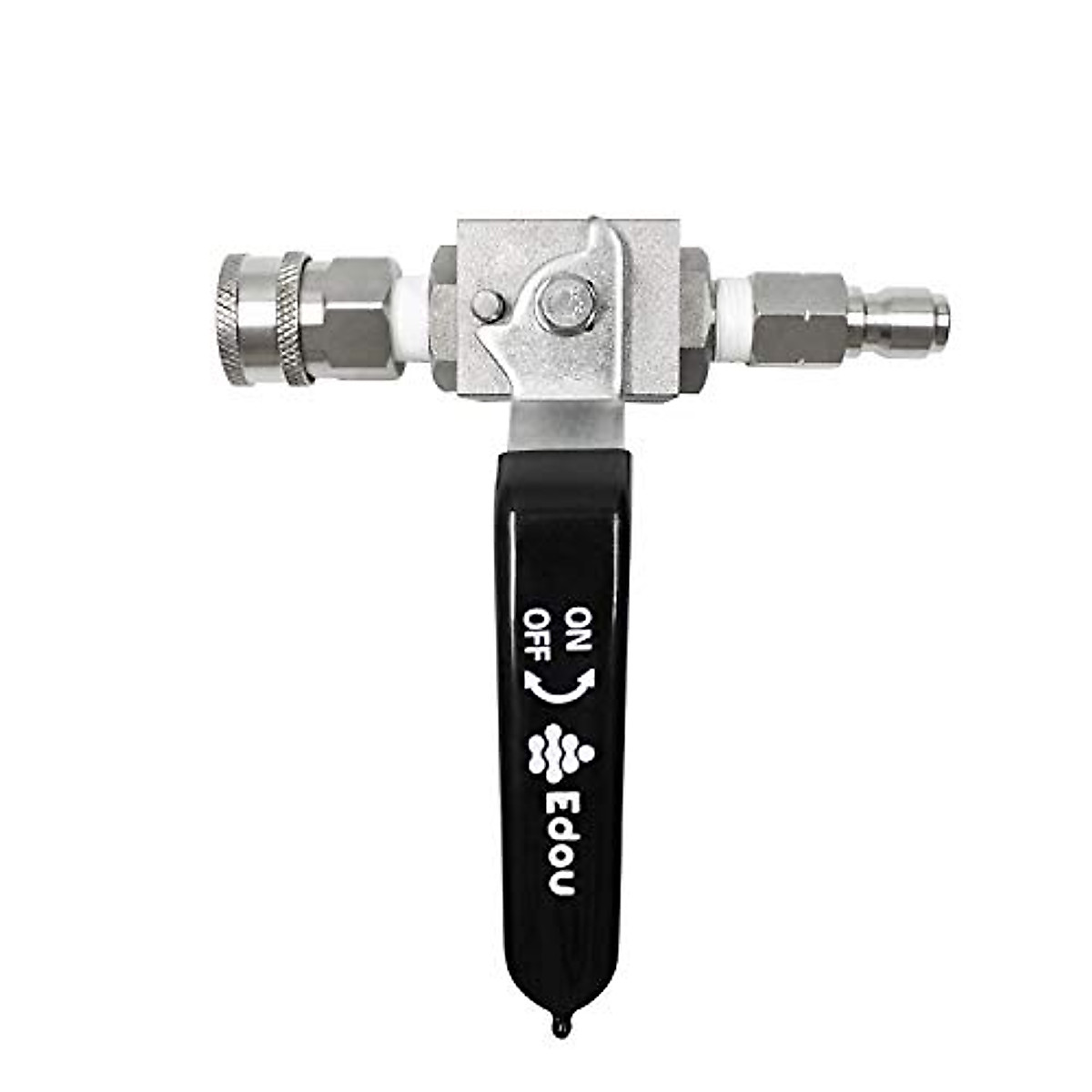 EDOU DIRECT Ball Valve for High Pressure Washer Hose | 3/8" Male Plug & 3/8" Female Quick-Connect | 4,500 PSI Max Working Pressure | Easily and quickly switch between wands, tips, or hoses.