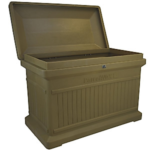 RTS Companies Inc 550200500A5481 Home Accents Parcelwirx Premium Horizontal Delivery Drop Box with Hinged Lid, Oak