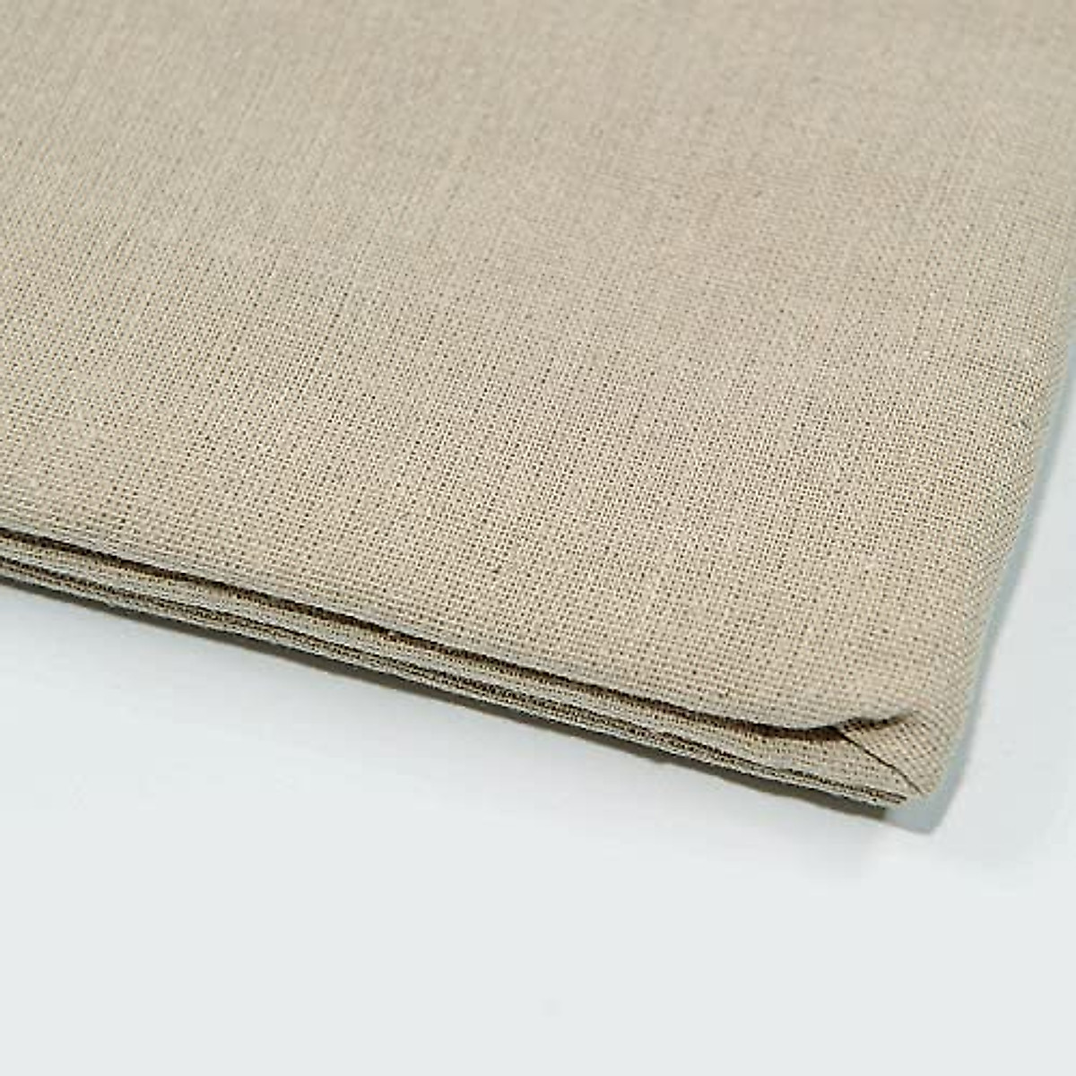 Natural Linen Needlework Fabric,Garment Craft, Flower Pot Decoration and Tablecloth, Embroidery Fabric for Garments Crafts Accessories, 20by 62-Inch